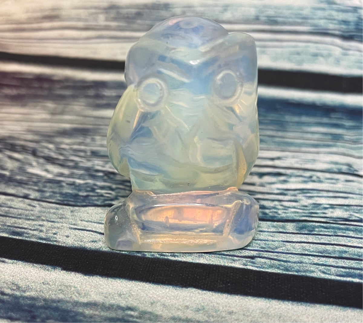 Owl Carving – Gemini Blue
